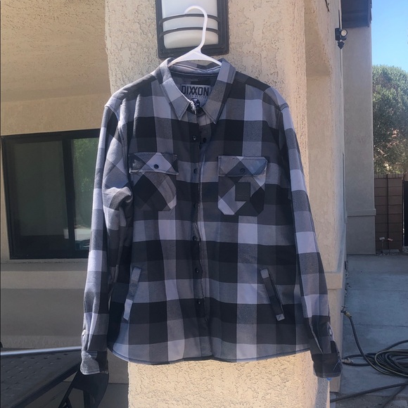 DIXXON | Jackets & Coats | Dixxon Mens Plaid Shirt Jacket In Black And ...